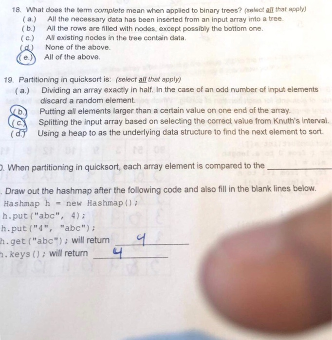 Solved 18. What does the term complete mean when applied to | Chegg.com