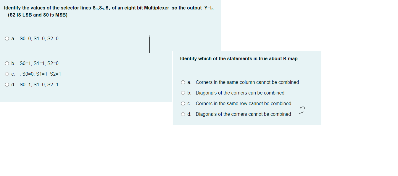 Solved Identify the values of the selector lines S0, S1.S2 | Chegg.com