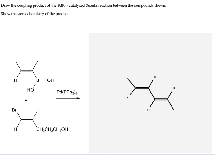 Solved Draw the coupling product of the Pd(0)-catalyzed | Chegg.com