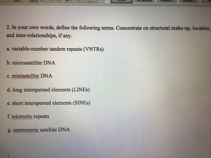 Solved In your own words, define the following terms. | Chegg.com