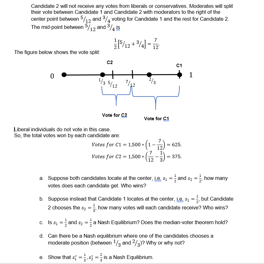 . 3)The median voter theorem says that candidates | Chegg.com