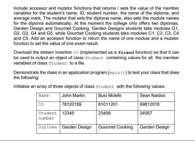 Solved A college offers diploma course with five set modules | Chegg.com