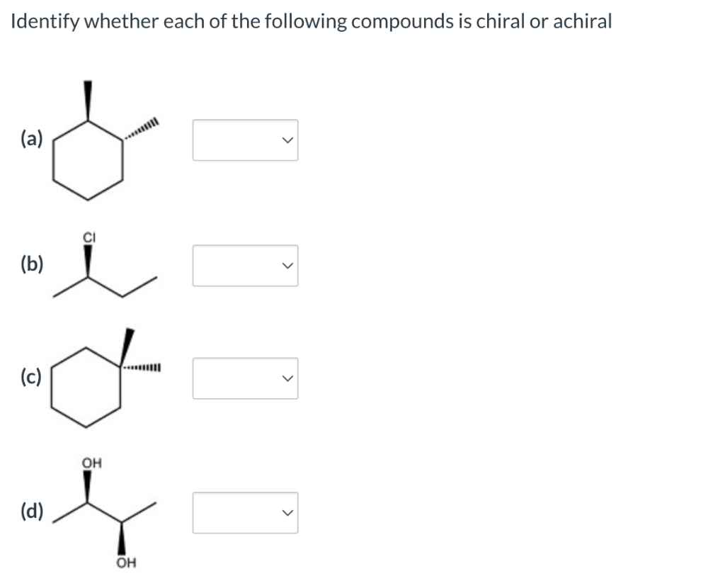 Solved Identify whether each of the following compounds is | Chegg.com