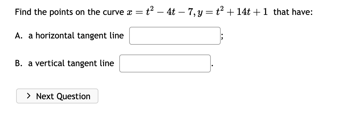 Solved Find the points on the curve x=t2−4t−7,y=t2+14t+1 | Chegg.com