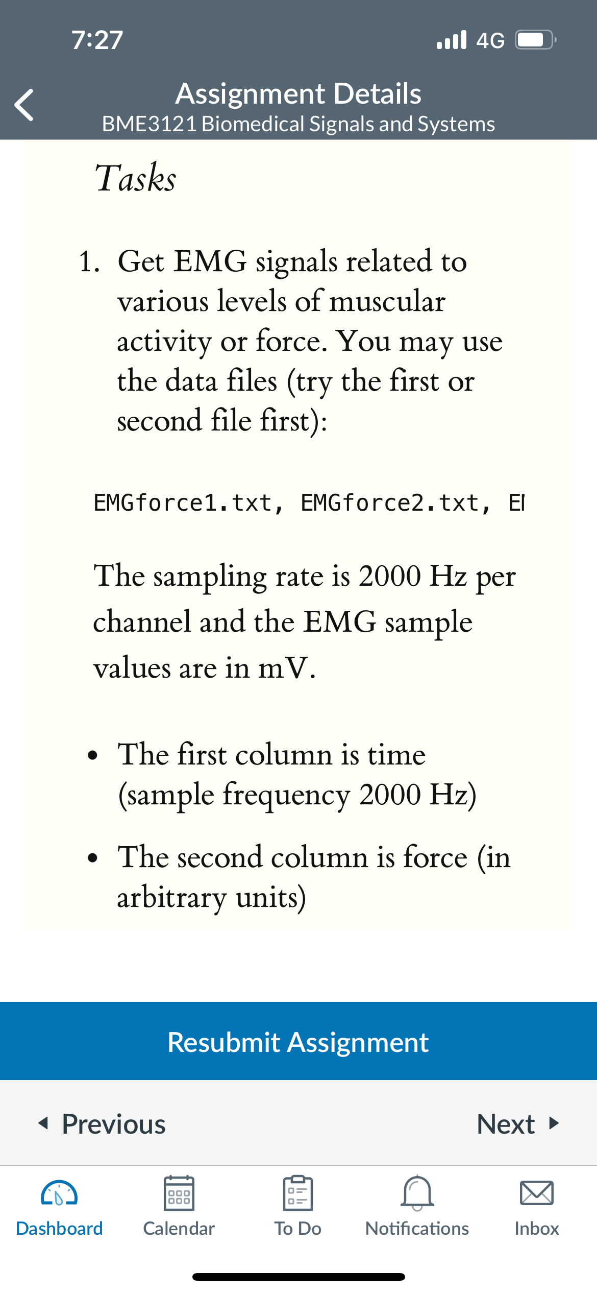 1. Get EMG signals related to various levels of | Chegg.com
