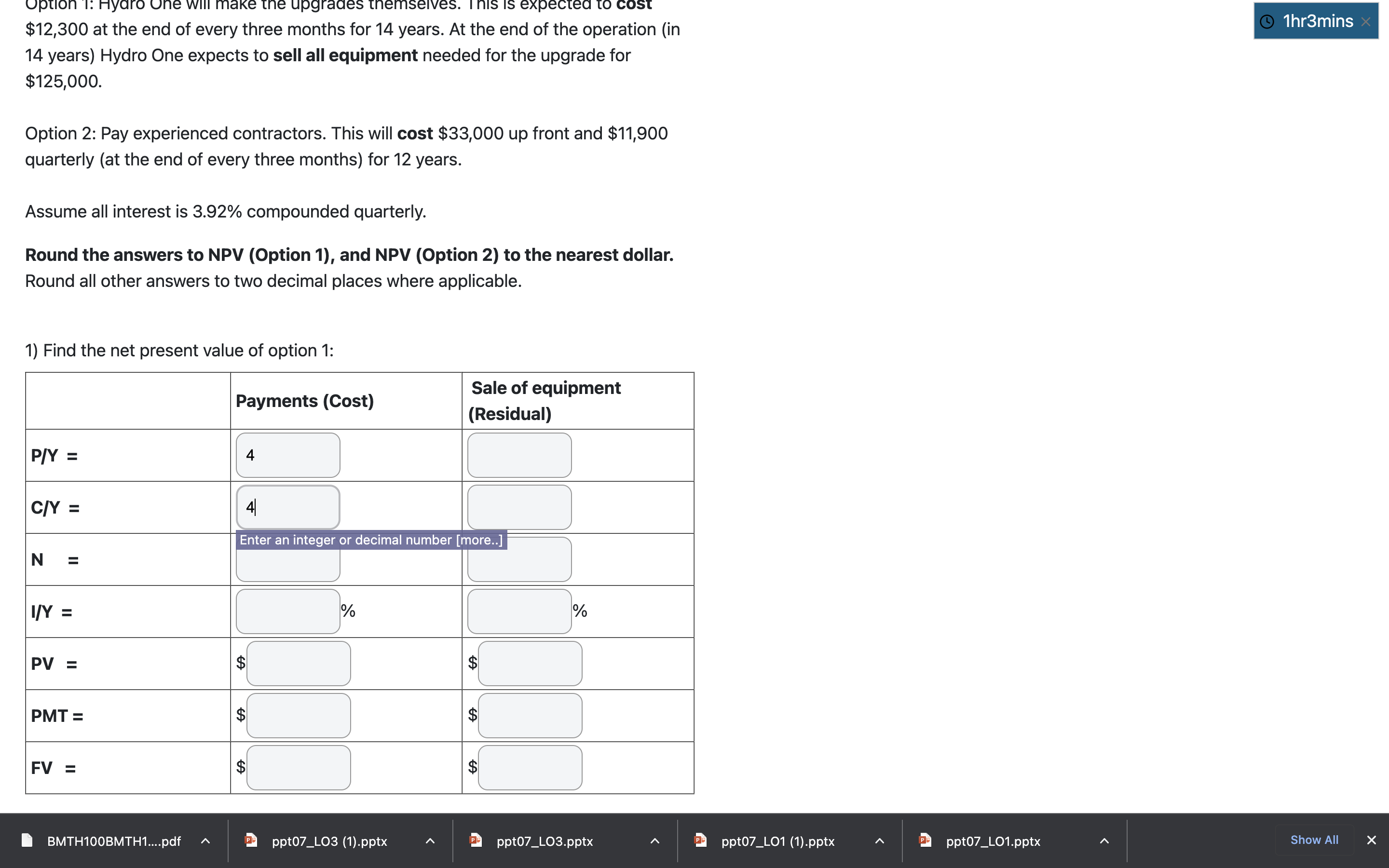 Solved \\( \\$ 12,300 \\) at the end of every three months | Chegg.com