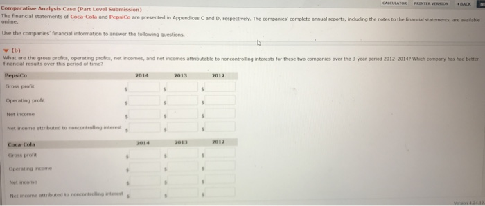 Solved Comparative Analysis Case (Part Level Submission) | Chegg.com