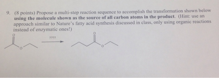 Solved Propose a multi-step reaction sequence to accomplish | Chegg.com