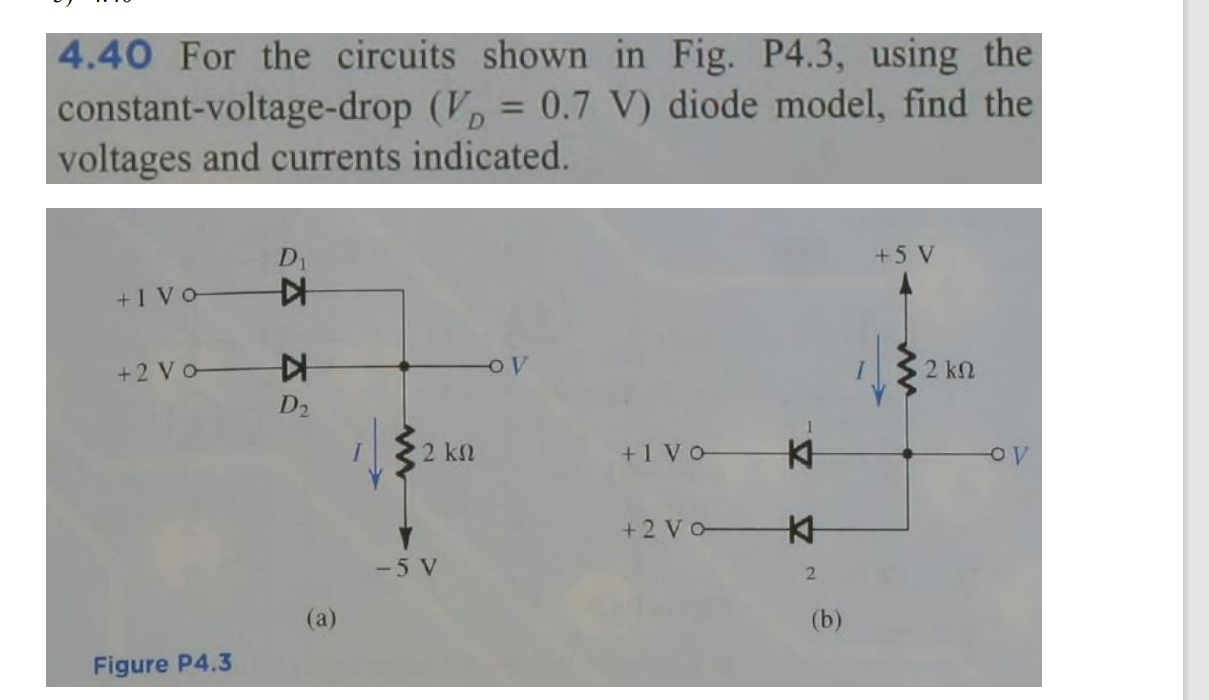 Solved 4.40 For the circuits shown in Fig. P4.3, using the | Chegg.com
