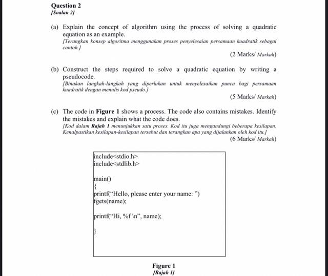 Solved Question 2 Soalan 21 (a) Explain the concept of | Chegg.com