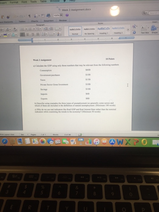 Solved Window Insert Format Font Tools Table 7 Week 2 | Chegg.com