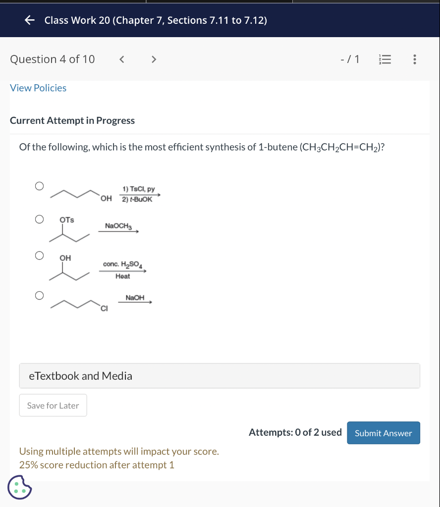 Solved of the following, which is the most efficient | Chegg.com