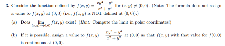 Solved xy2 – y3 3. Consider the function defined by f(x,y) | Chegg.com