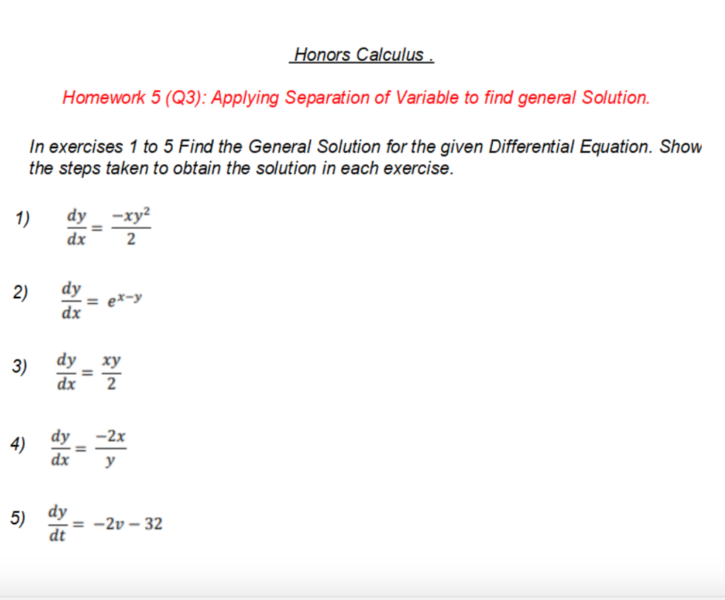 Solved Honors Calculus . Homework 5 (Q3): Applying | Chegg.com
