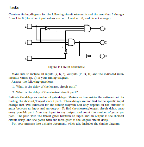 Solved Create a timing diagram for the following circuit | Chegg.com
