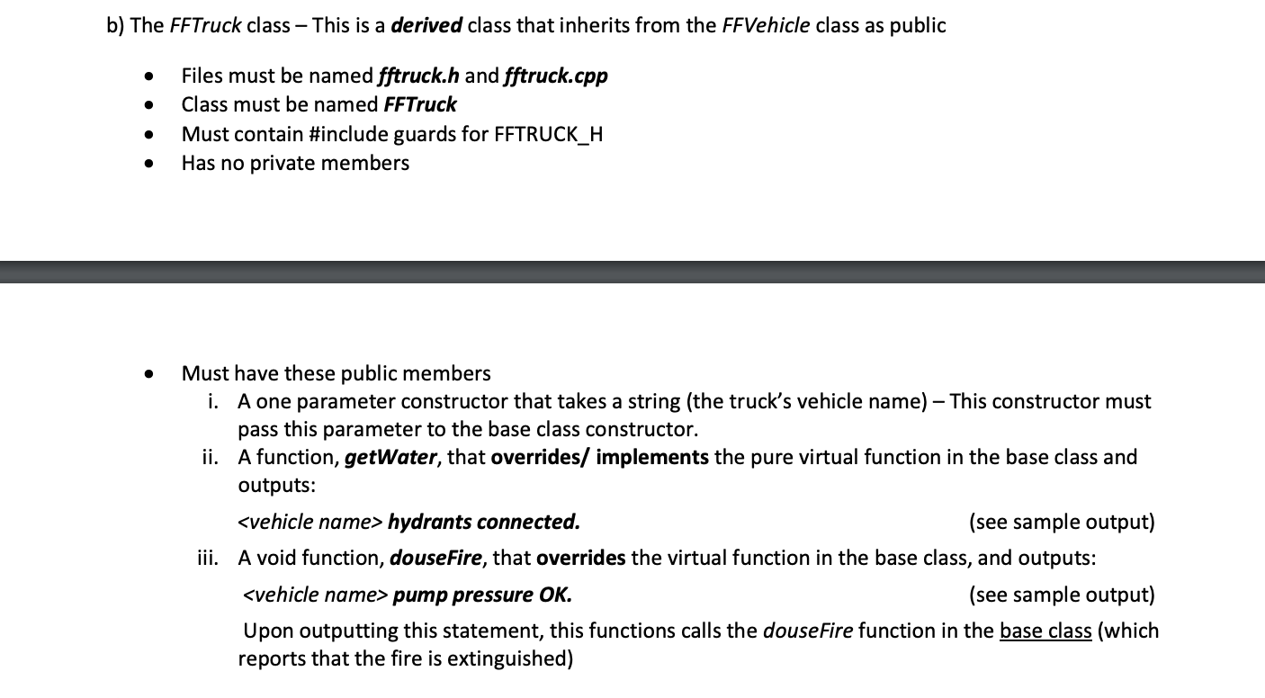Objectives: 1) Use inheritance to derive new classes; | Chegg.com