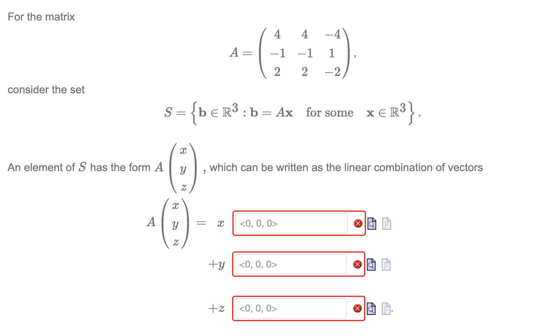 Solved For the matrix A=⎝⎛4−124−12−41−2⎠⎞ consider the set | Chegg.com