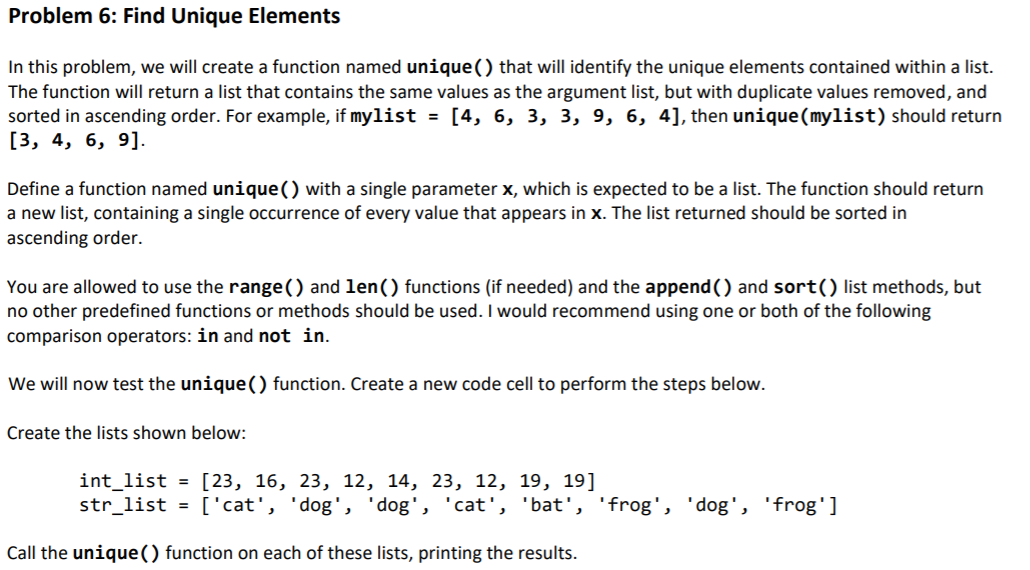 Solved PYTHON I have attached problem 6 at the bottom, for | Chegg.com