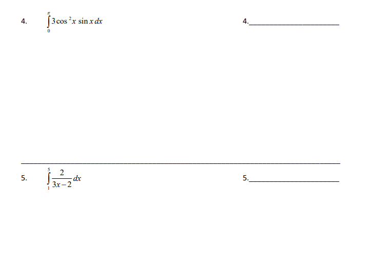 Solved Evaluate each definite integral with substitution by | Chegg.com