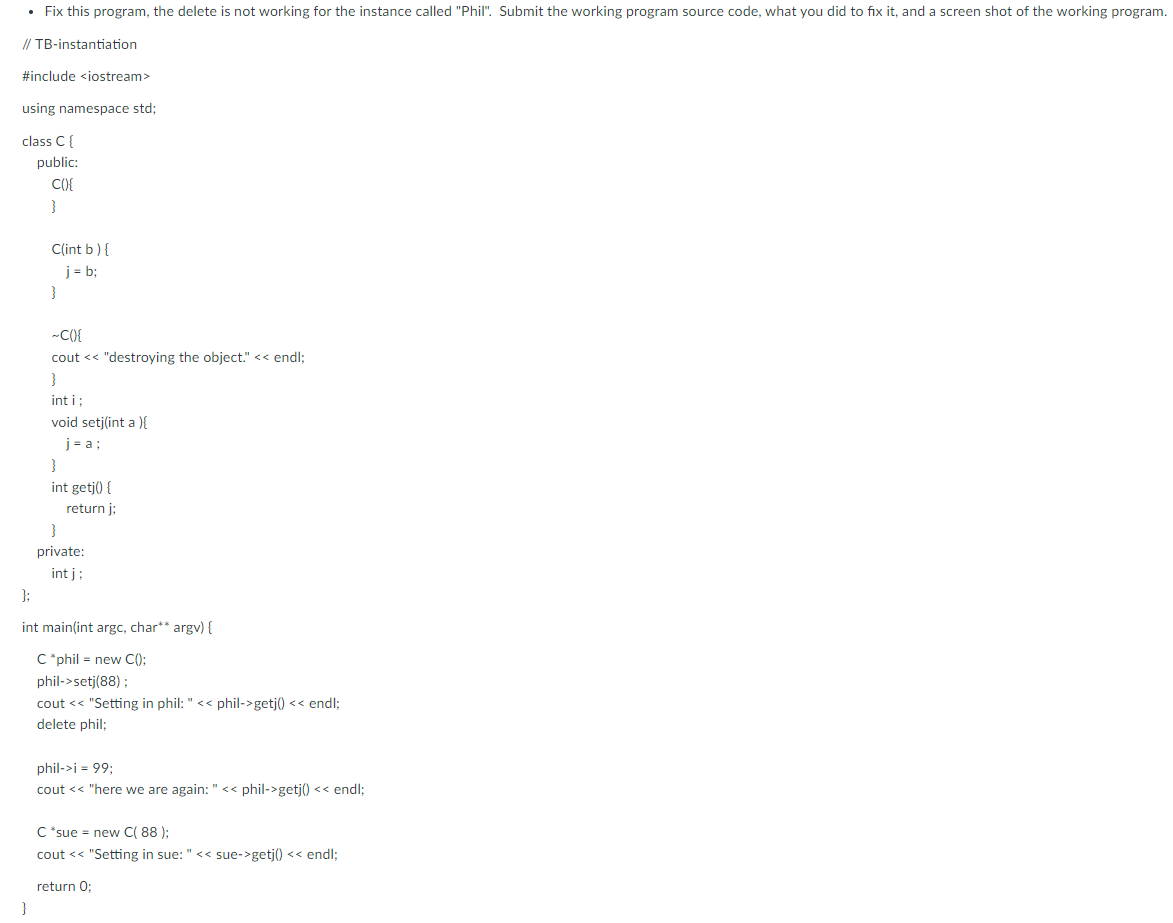 Solved // TB-instantiation \#include > using namespace std; | Chegg.com