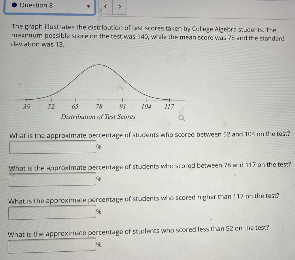Solved Question 8 The graph illustrates the distribution | Chegg.com