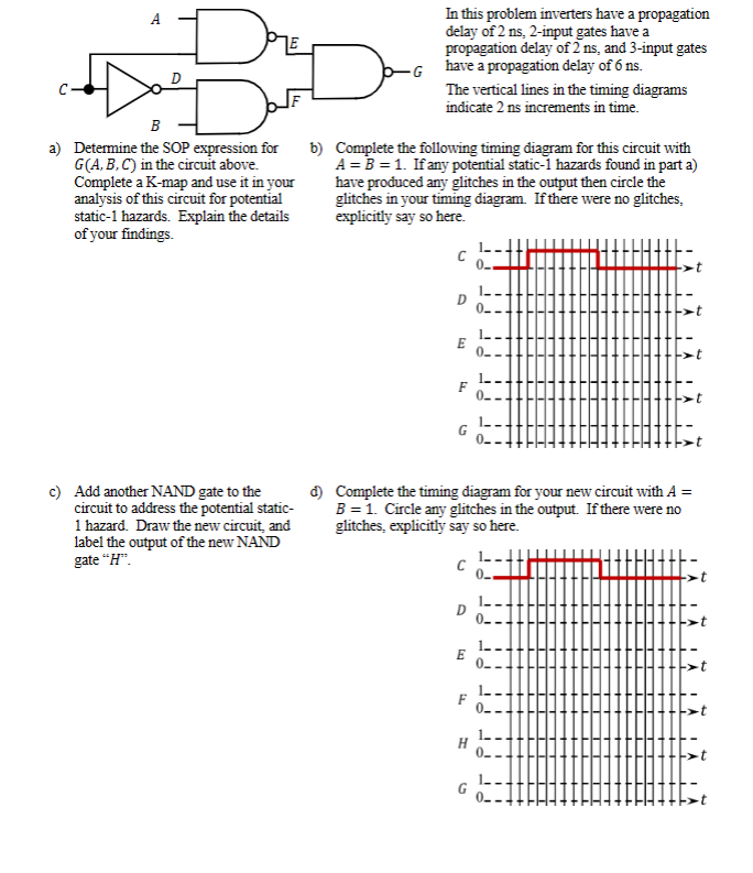 Solved In this problem inverters have a propagation delay of | Chegg.com