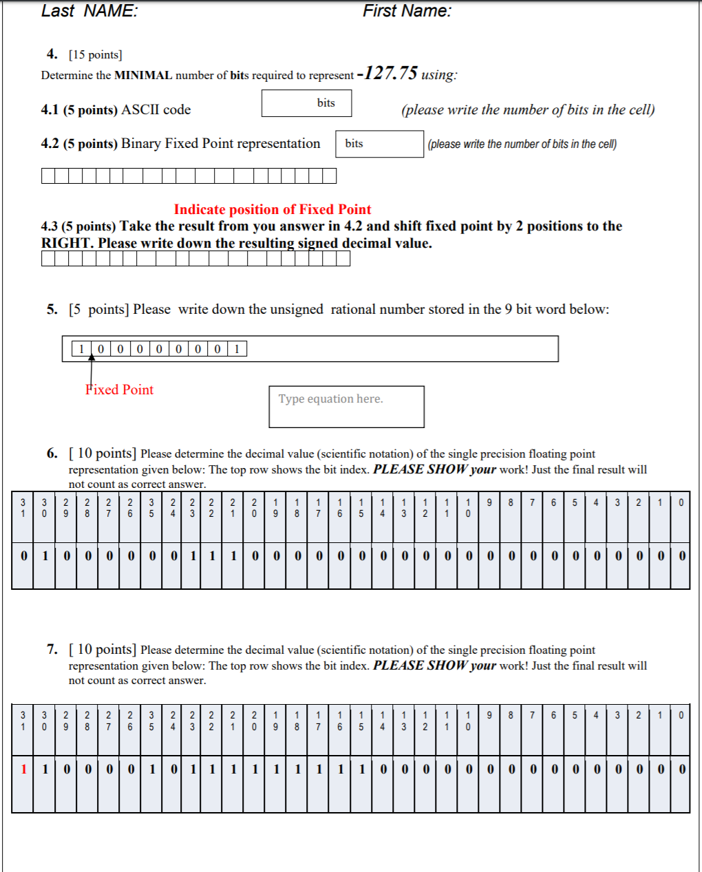 Solved Last NAME: First Name: 4. [15 points) Determine the | Chegg.com