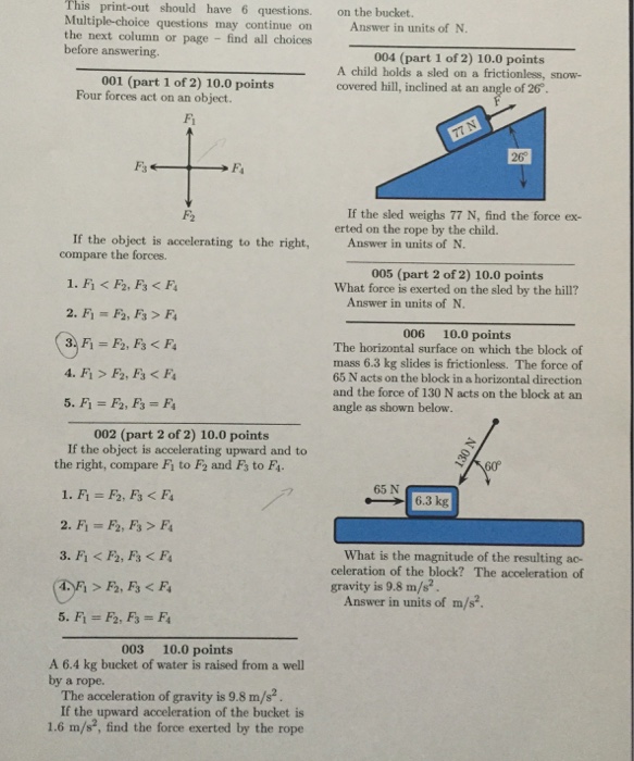 Solved Four forces act on an object. If the object is | Chegg.com