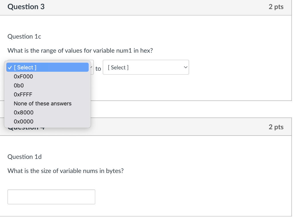 Solved Part A - Question 1 Numbers and Variables Given the | Chegg.com