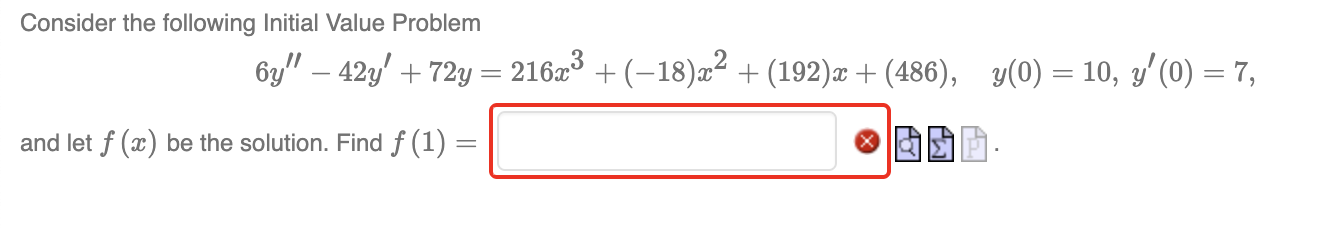 Solved Consider the following Initial Value Problem | Chegg.com