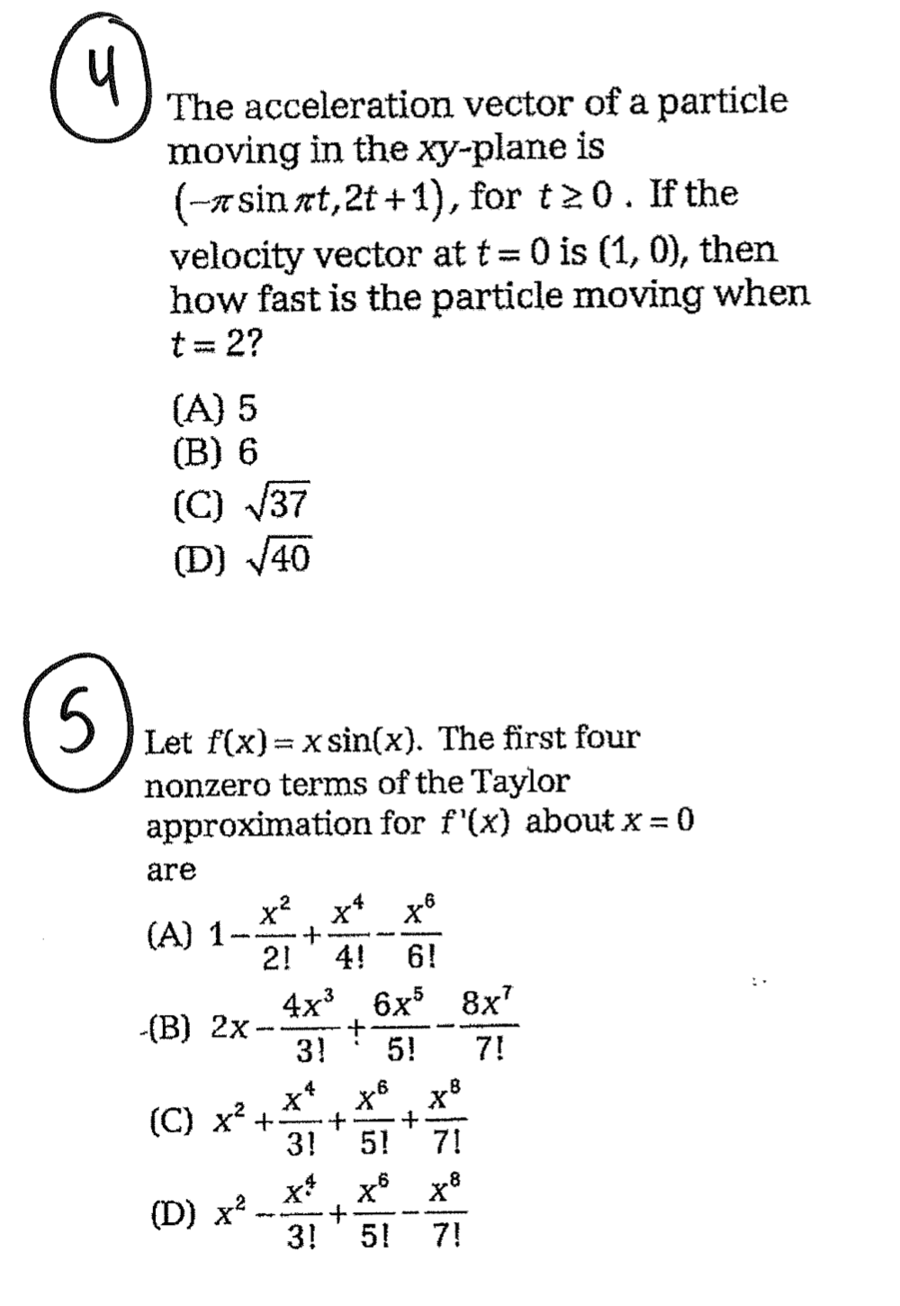 Solved 4 The acceleration vector of a particle moving in the | Chegg.com