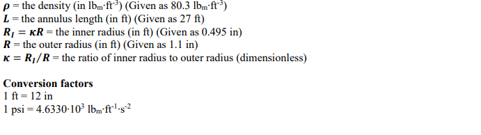 Solved Volume flow rate through an annulus A horizontal | Chegg.com