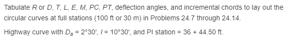 Solved Tabulate R or D, T, L, E, M, PC, PT, deflection | Chegg.com