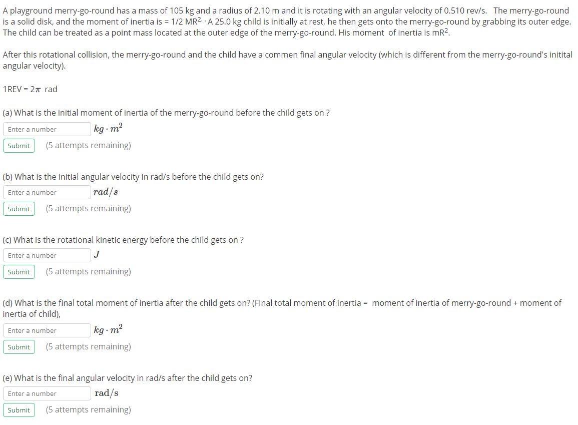 Solved Rotational Collision - Conservation of Angular | Chegg.com