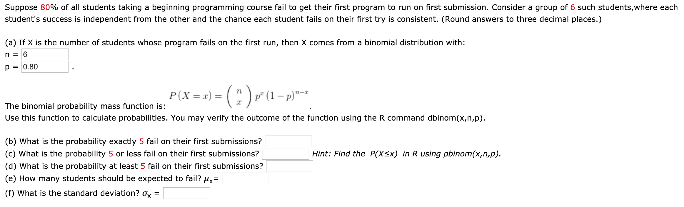 Solved Suppose 80% of all students taking a beginning | Chegg.com