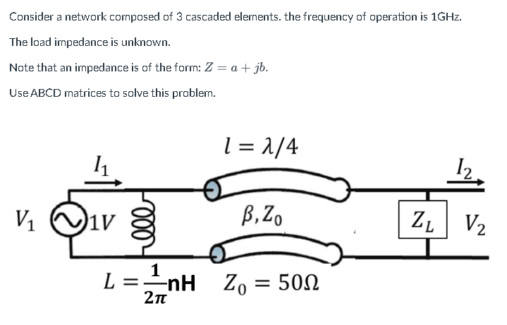 Solved Consider a network composed of 3 cascaded elements. | Chegg.com