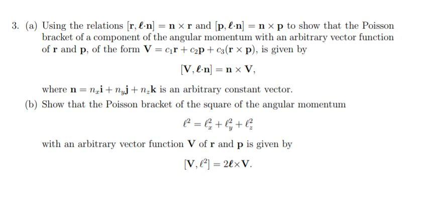 Solved 3. (a) Using the relations [r,bn] = n × r and [p,1-n] | Chegg.com