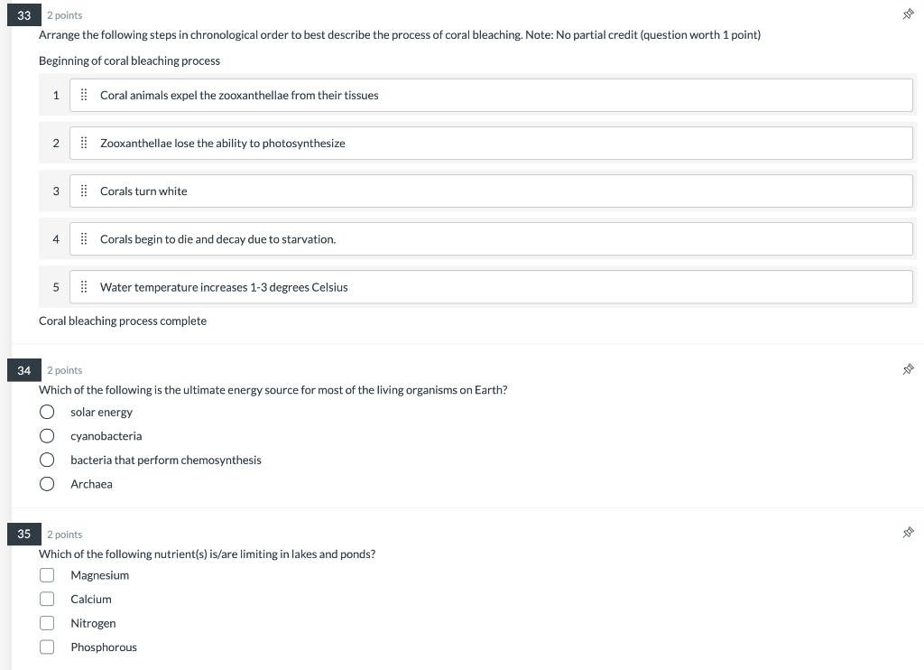 Solved 33 2 points Arrange the following steps in | Chegg.com
