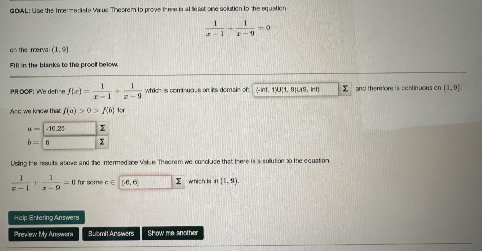 Solved GOAL: Use the Intermediate Value Theorem to prove | Chegg.com