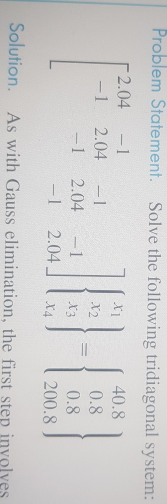 Solved Problem Statement. 2.04 1 Solve the following | Chegg.com