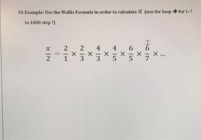 Solved 10. Example: Use the walls Formula in order to | Chegg.com