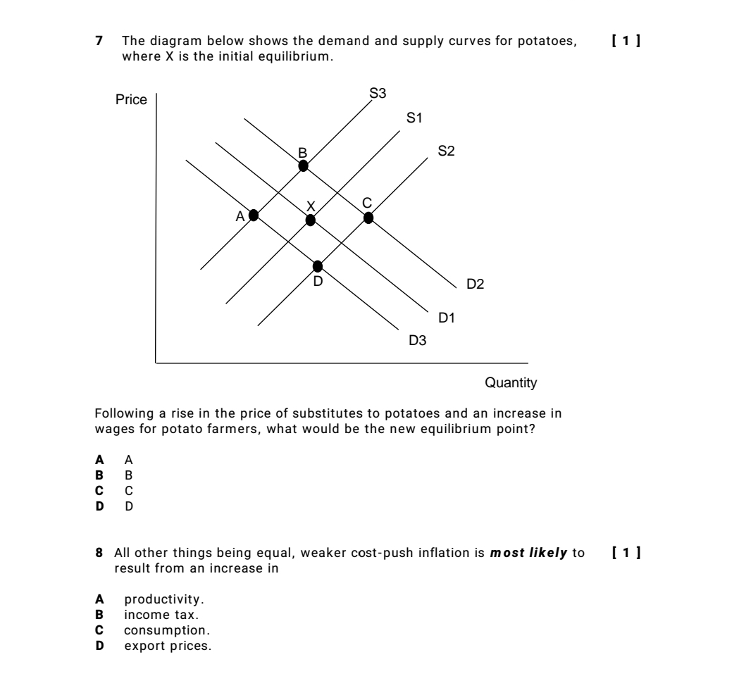 Solved 9 The diagram below shows a firm's average costs as | Chegg.com
