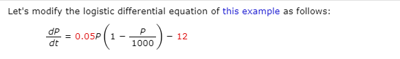 Solved Let's modify the logistic differential equation of | Chegg.com