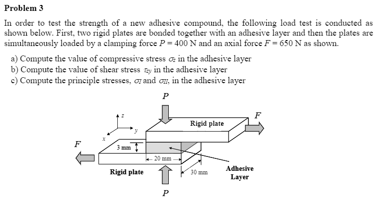 Solved In order to test the strength of a new adhesive | Chegg.com