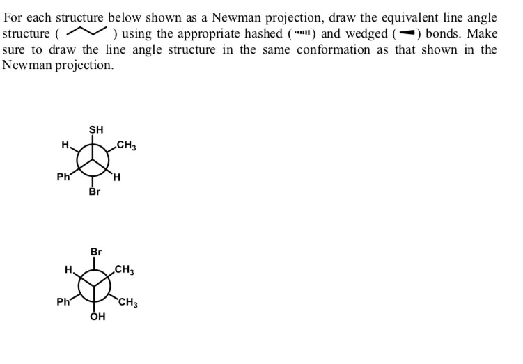 Solved For each structure below shown as a Newman | Chegg.com