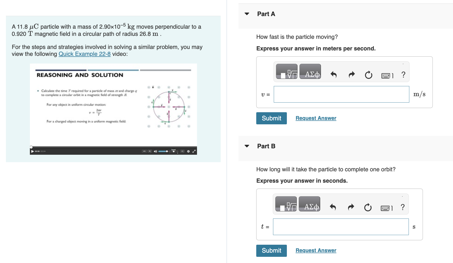 Solved A \\( 11.8 \\mu \\mathrm{C} \\) particle with a mass | Chegg.com
