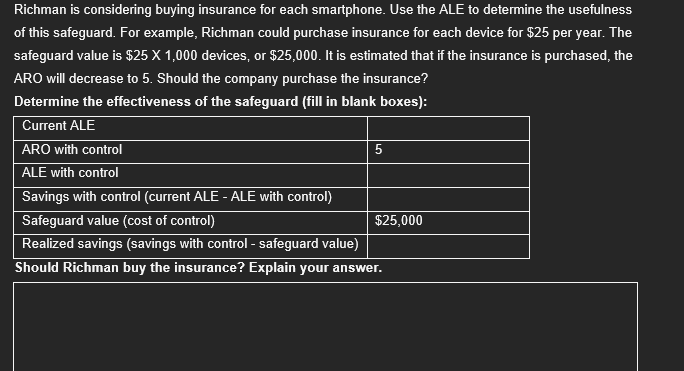 Solved Single loss expectancy (SLE): Total loss expected | Chegg.com