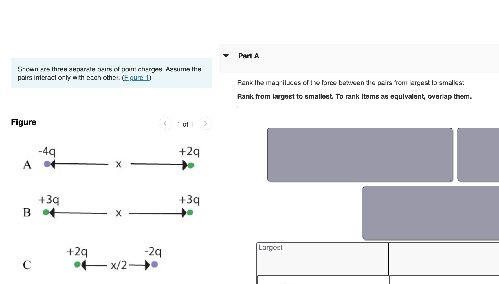 Solved Shown are three separate pairs of point charges. | Chegg.com Solved Shown are three separate pairs of point charges. | Chegg.com