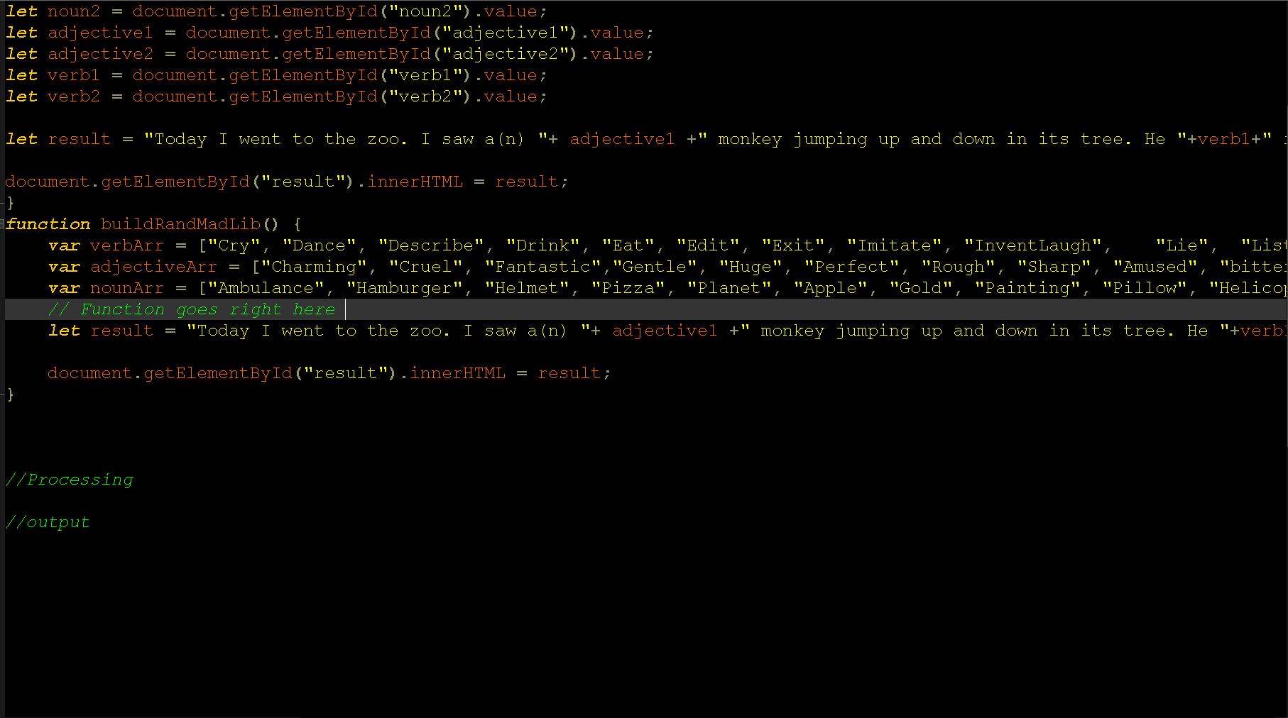 Solved Hello, In javascript. I already wrote most of the | Chegg.com