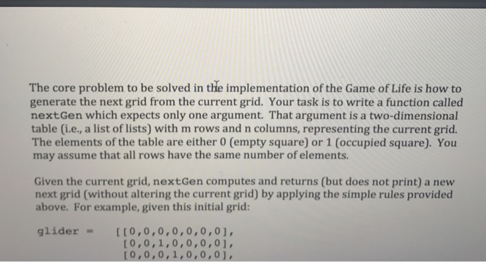 Solved The Came of Life is a well-known mathematical game | Chegg.com